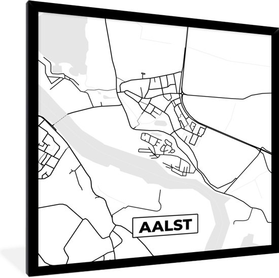 Fotolijst incl. Poster - Plattegrond - Aalst - Kaart - Stadskaart ...