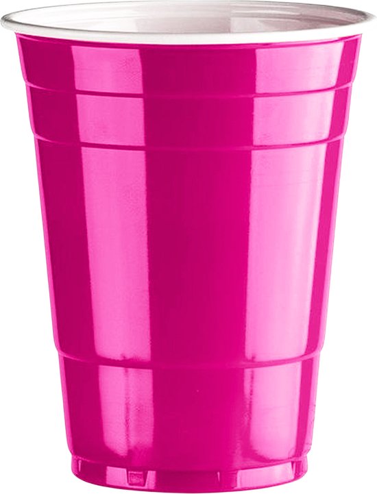 Pink Cups 475ml - Party Cups - Beerpong - 50 Stuks | bol.com