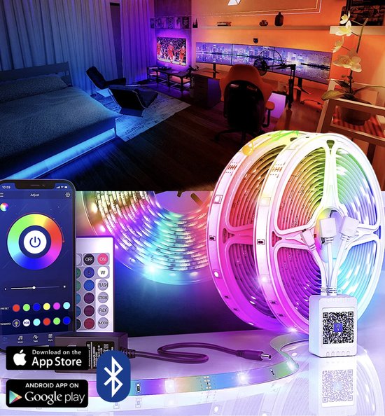 Unilight - Led strip 20 meter - Bluetooth led strip - led strip met ...