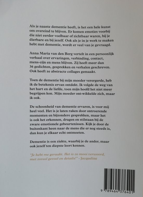 De schoonheid van dementie, Anna Maria van den Berg | 9789464376401 | Boeken | bol