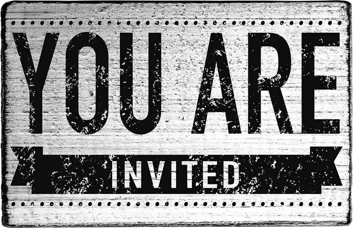 Colop vintage stempel-You are invited-Uitnodiging-Kaarten... | bol.com