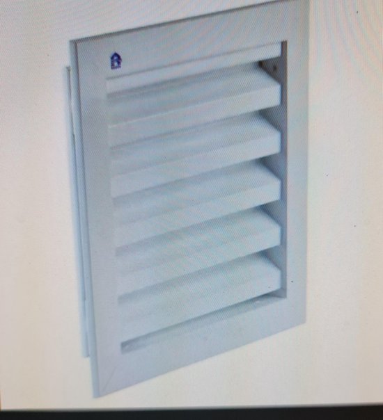 MUURROOSTER INBOUW 411 ALU RAL 9010 RENSON 200X200MM | bol