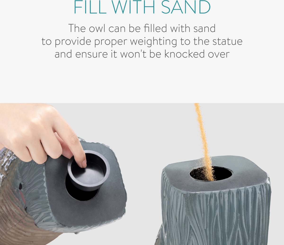 Hibou épouvantail Navaris avec tête mobile - Faux hibou pour effrayer ...