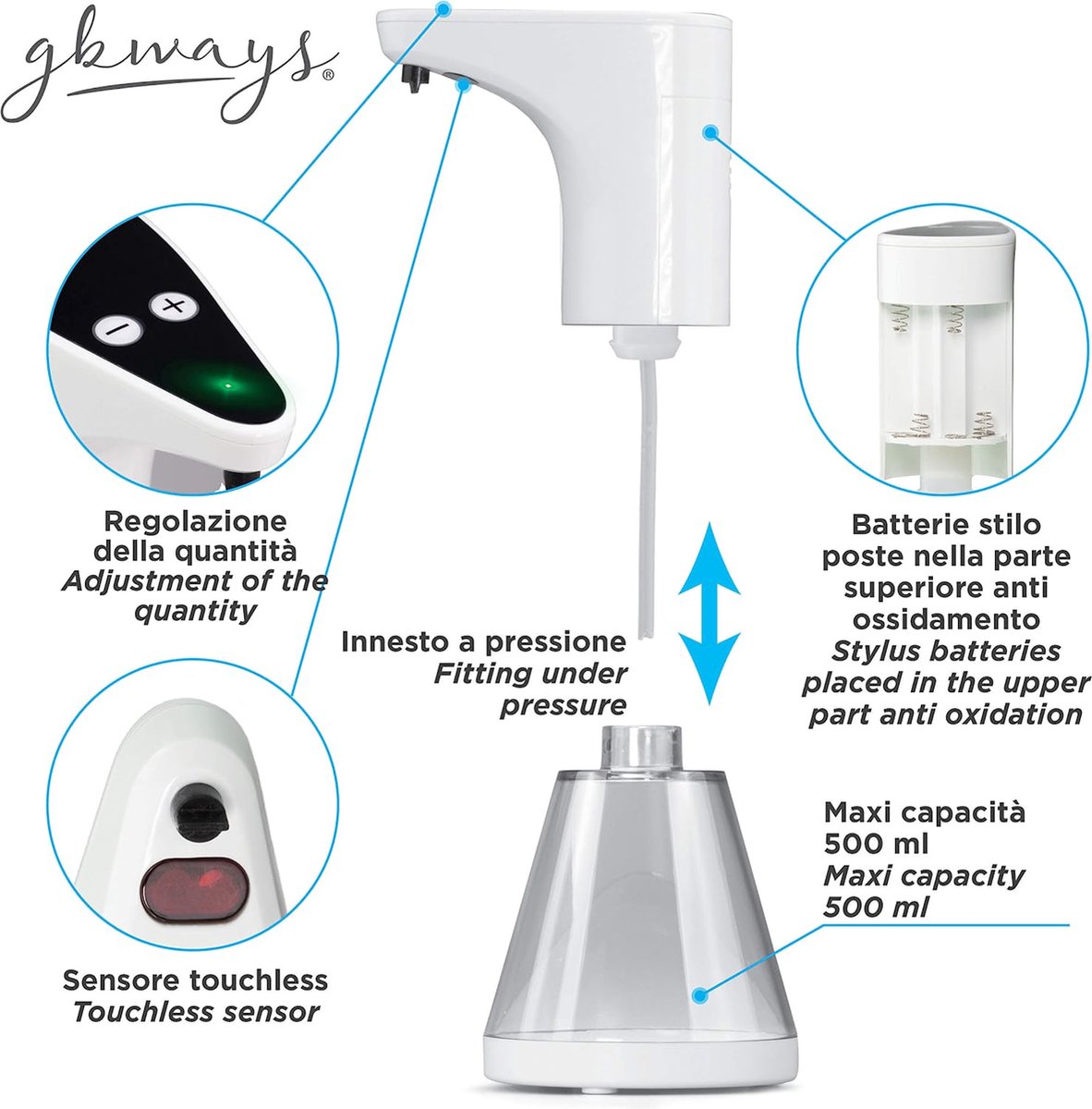 Automatische Zeepdispenser – Elektrische Zeepdispenser - No Touch Zeep ...