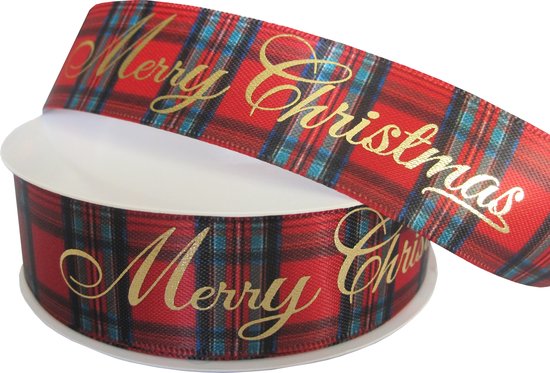 Kerst Lint 22mm (2,2cm) | Satijnlint Kerstlint | Geruit Lint Gingham ...
