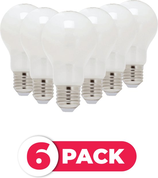 Emos LED Mat Glas E27 - 6.7W (60W) - Warm Wit Licht - Niet Dimbaar - 6 stuks | bol.com