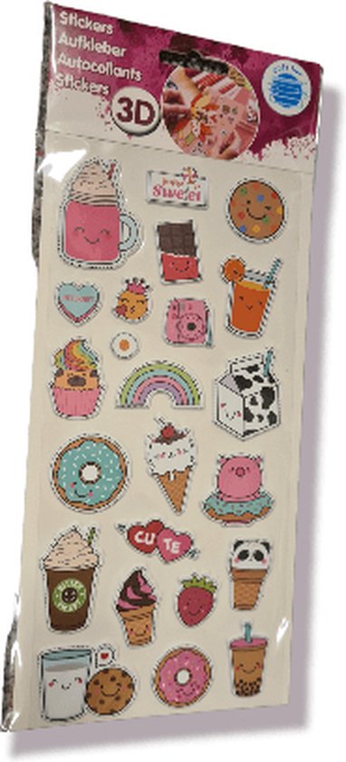 3D sticker sweets, foam stickers | bol.com