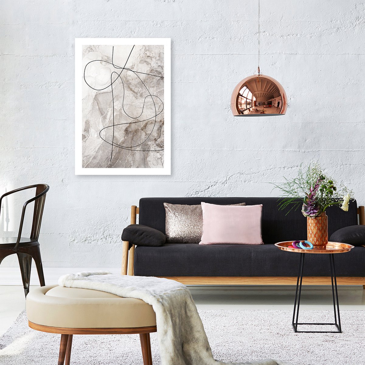 Melli Mello - Abstract Wave - Wall Art - 70x100cm - Plexiglas | bol.com