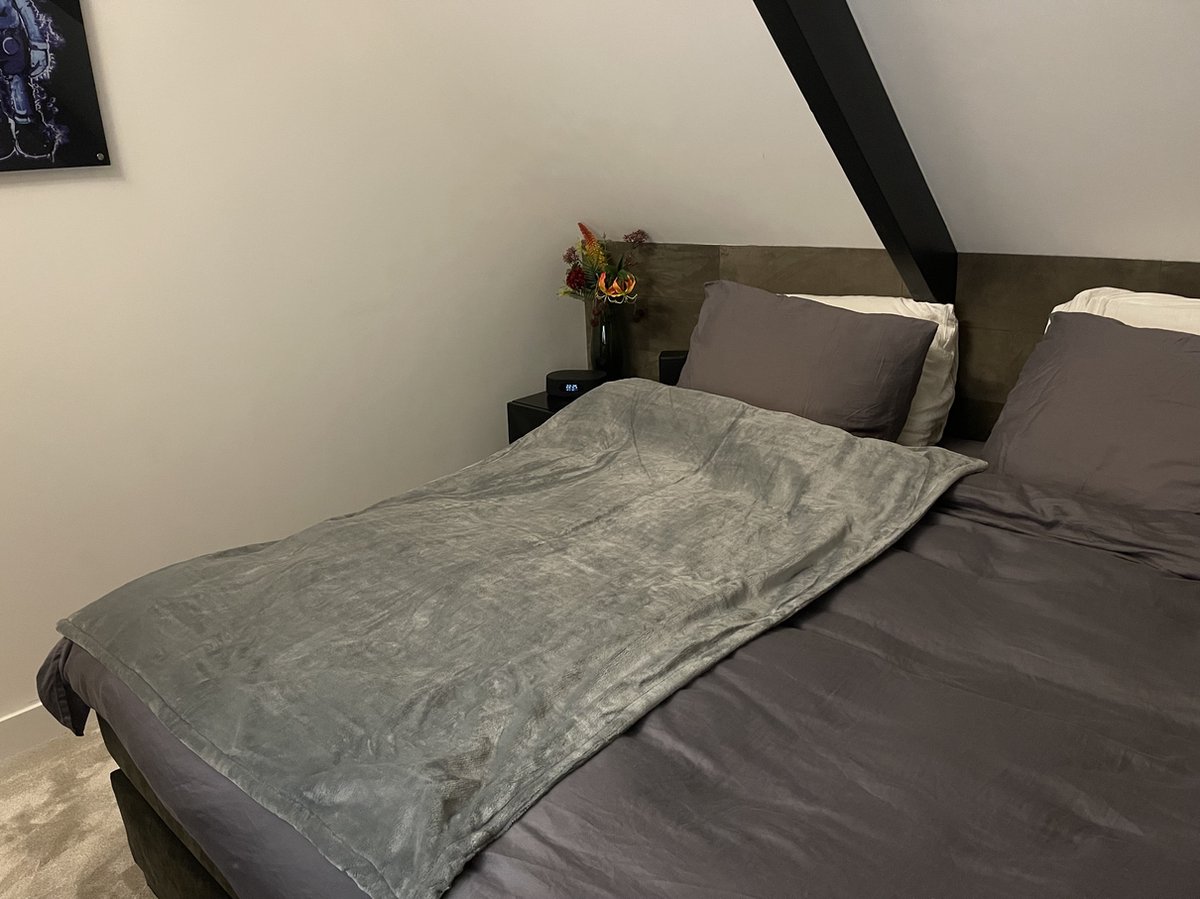 SENSLY® Elektrisch deken/dekbed - Mint/Grijs - 3 Standen - 120 x 160 cm ...