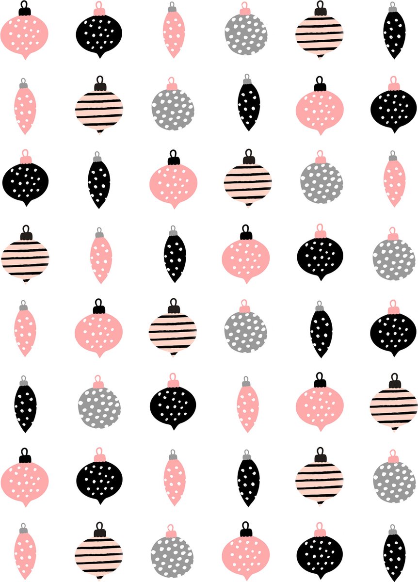 Leuke Kerststickers - 144 Pastelroze Kerst Stickers - Roze Kerstbal ...