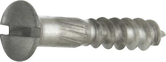 Houtschroef DIN 95 (4 stuks) 4,0x25 mm mat nikkel ongelakt | bol.com