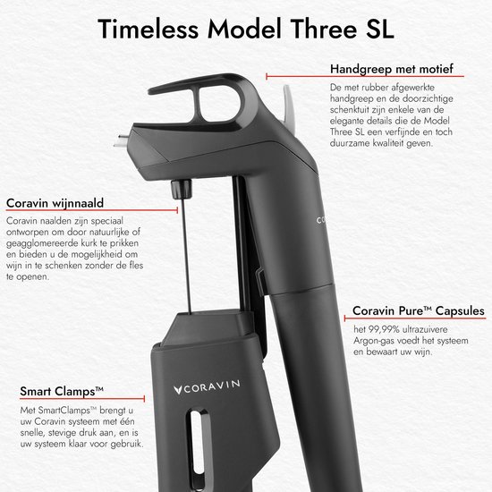 Coravin - Timeless Model Three+ wijnbewaarsysteem - 2 Coravin Pure ...