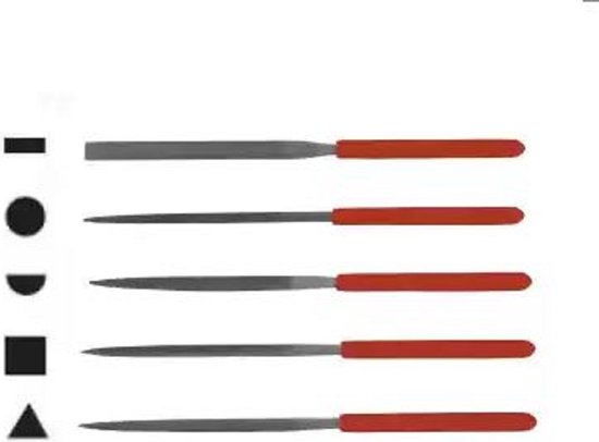 Set vijlen van 5 verschillende vormen | bol