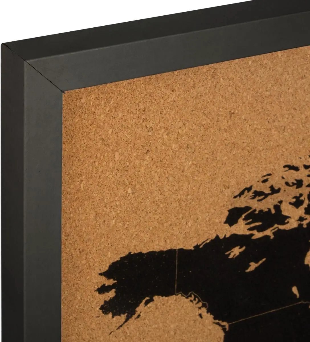 Wereldkaart Kurk - Prikbord - Large 38x58 cm - Inclusief Prikkers - In ...