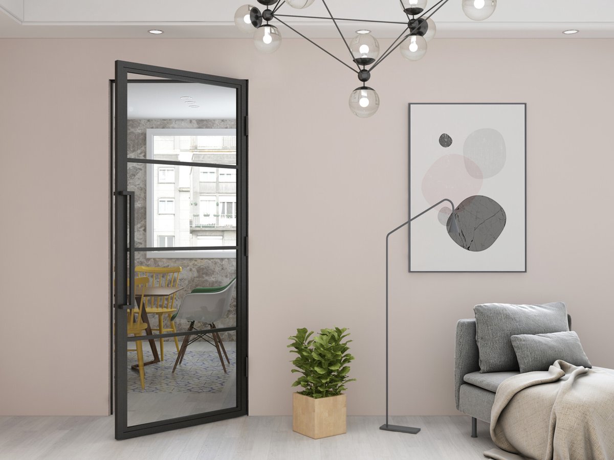 Barnwood Originals Stalen Scharnierdeur Jim - 2115-830mm - Helder glas ...