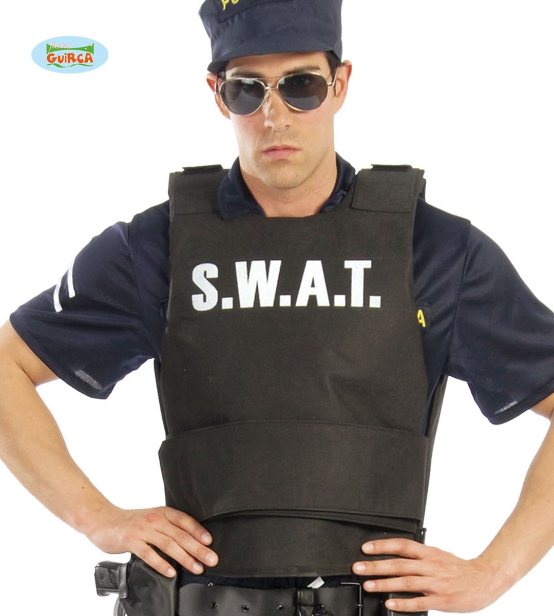 Guirca - Politie & Detective Kostuum - S.w.a.t. Kogelvrij Vest - Man ...