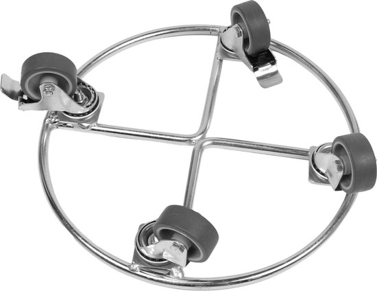 Platform op wielen voor een pot, staal, gegalvaniseerd - diameter 30cm ...