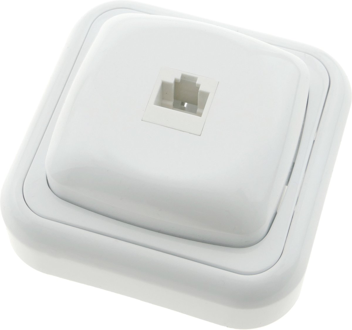 BeMatik - Basis met RJ45-netwerkaansluiting aan de oppervlakte met wit ...