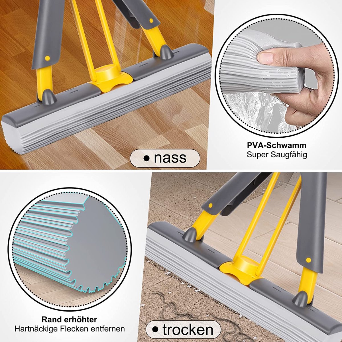 Dweil set compleet systeem - Mop set - vloerwisser | bol.com