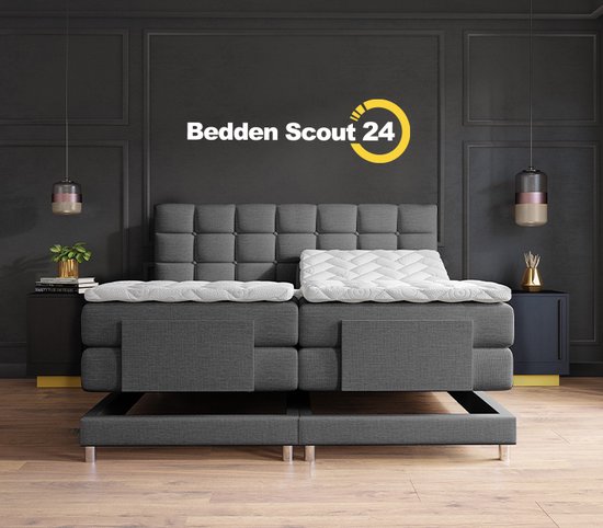 Elektrische Boxspring Dublin Grijs 160x200 Compleet Gratis Levering | bol