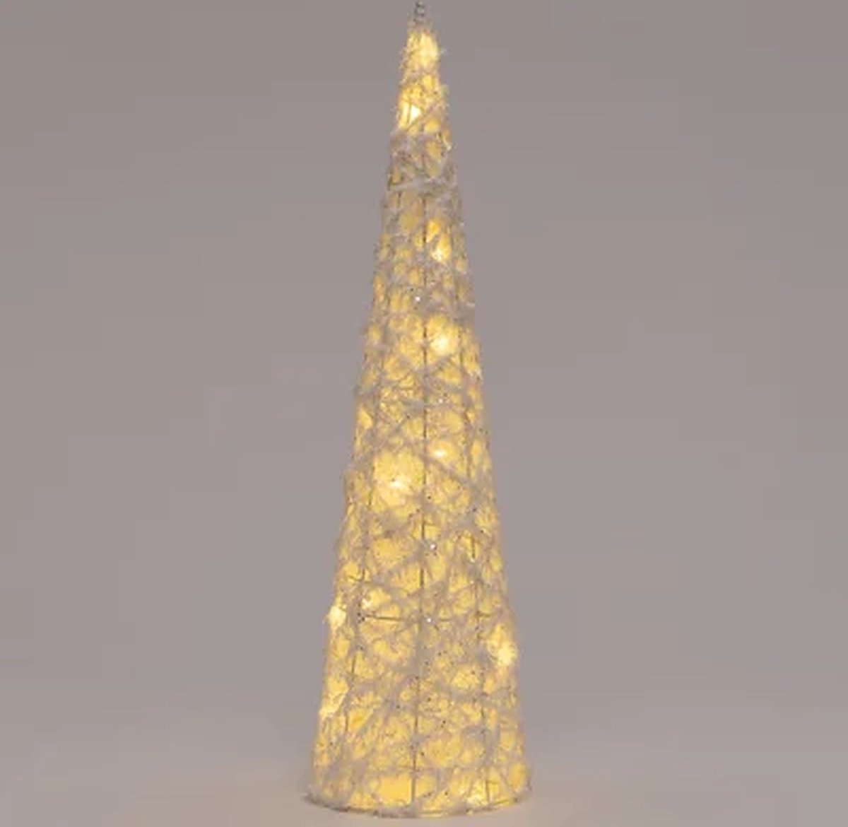 2x stuks kerstverlichting figuren Led kegel kerstboom glitter lamp 40 cm - Verlichte... | bol.com