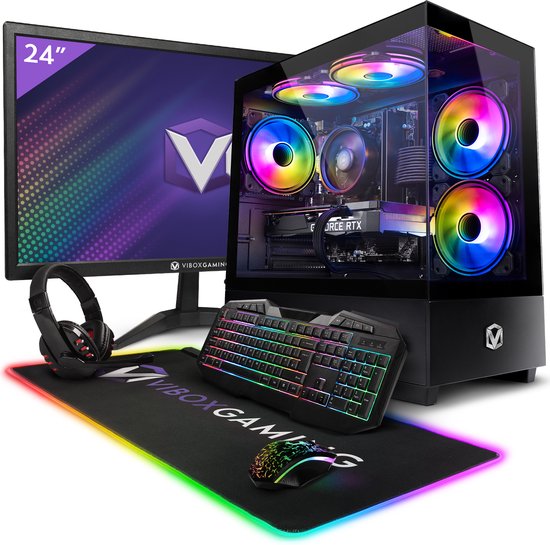 Vibox V-194 Game PC - 24" Scherm Pakket - AMD Ryzen 5 4500 Processor 4 ...