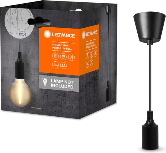 LEDVANCE Vintage 1906® hanglamp BELL E27, zwart | bol