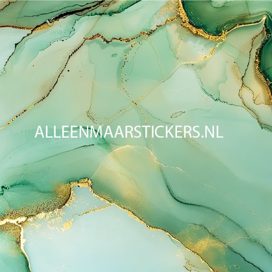 15 tegelstickers marmer groen met goud 15cm x 15cm - backsplash - peel and stick -... | bol