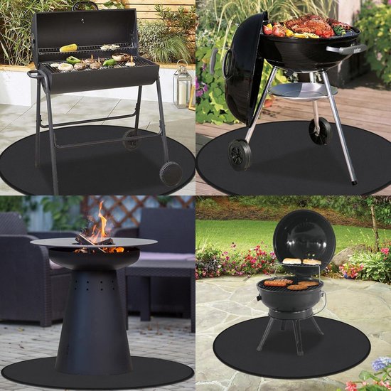 Ronde Vuurkorfmat 91 cm - Hittebestendige Mat voor Vuurkorf en Camping ...
