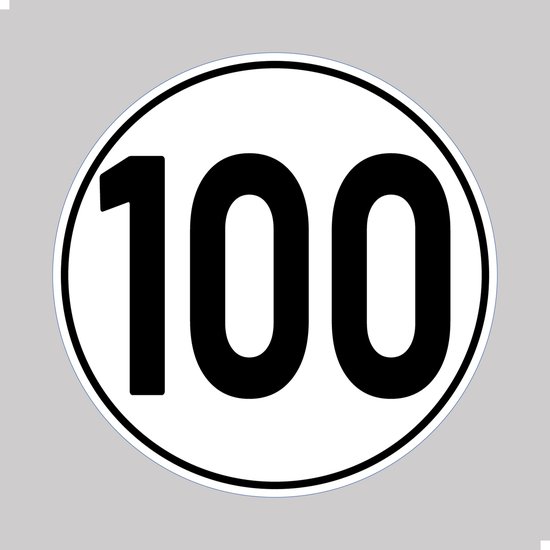 100km per uur sticker - Caravan - Camper - | bol