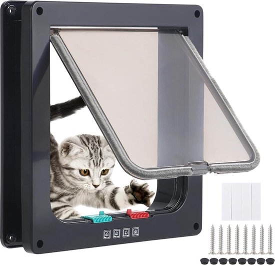 Door Lockable Cat Flaps - Coolty Cat Flap for Wall Interior Exterior ...