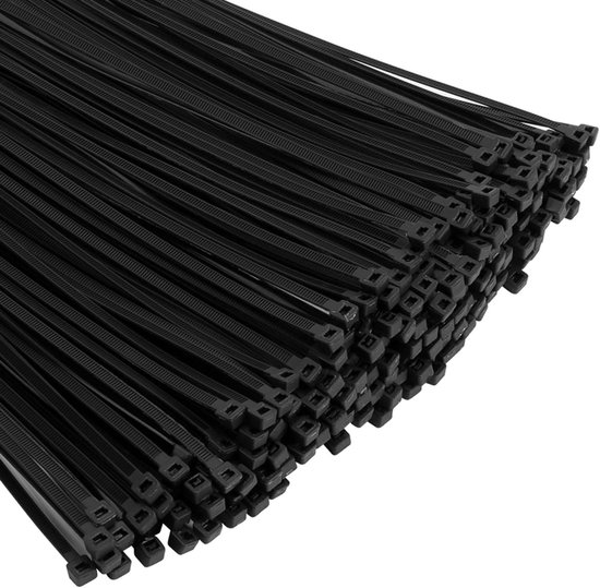 1000 stuks Zelfblokkerende Zwarte Professionele Kabelbinders 300 mm x ...