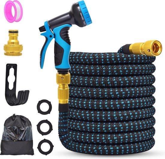 Tuinslang 30 meter flexibele waterslang met messing aansluitingen ...