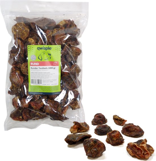 Qwisple Runder Testikels - Natuurlijke Hondensnacks - 1000 gr | bol
