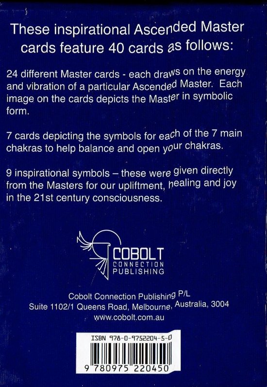 Ascended Master Cards | 9780975220450 | Boeken | bol