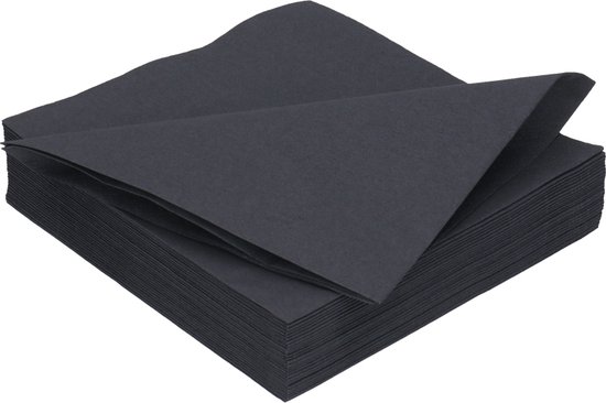 Tissue servet 40cm 2 laags zwart | bol