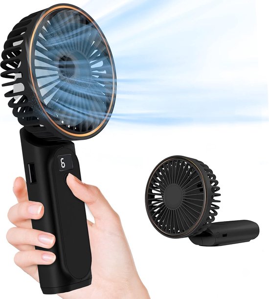 Handventilator met 6 Windstanden en Powerbank functie - Draagbare ...