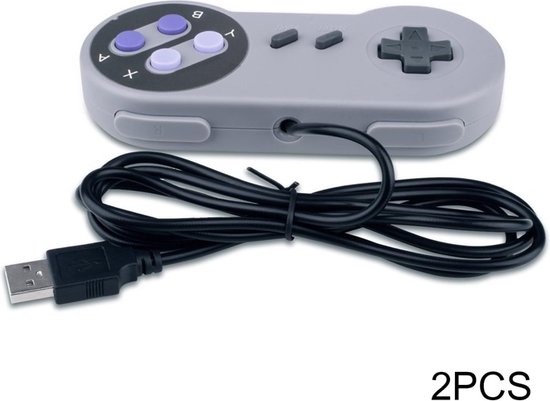 Quimat XLZ set van 2 x SNES Retro USB Gaming Controllers Gamepads ...