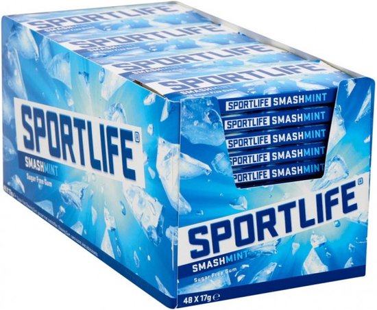 Sportlife smashmint kauwgom - 48 pakjes | bol