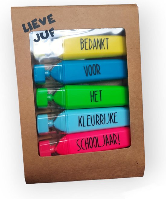 Afscheid juf school cadeau idee juffen BEDANKT schooljaar bedankje ...