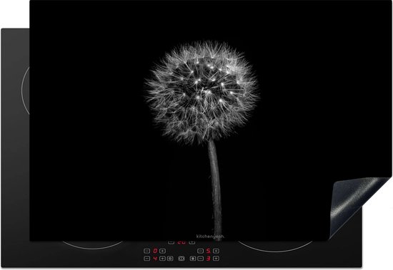 KitchenYeah® Inductie beschermer 74x48 cm - Zwart - Paardenbloem -... | bol