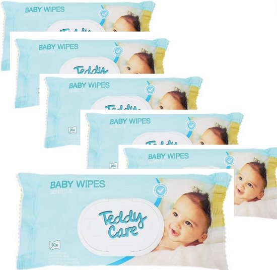 Teddy Care - 6 x 90 stuks - baby wipes baby doekjes vochtige billen ...