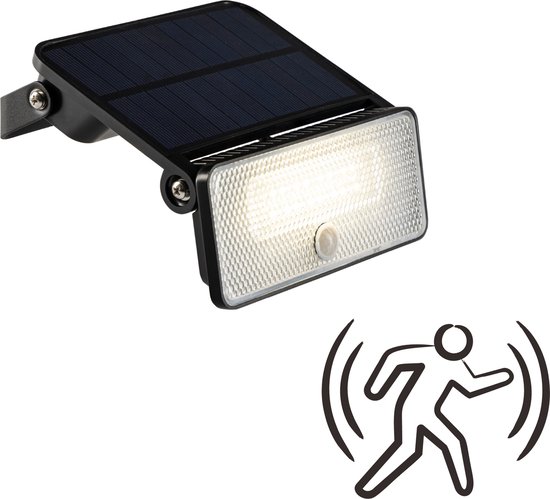 Slim Solar LED Buitenlamp 1000 lm met sensor - Bewegingssensor en ...