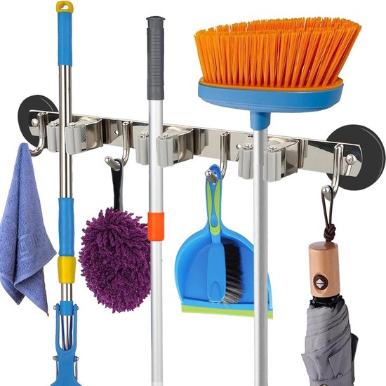 Bezemhouder - Magnetisch - Antislip - Heavy Duty - Bezemen Dweilhanger ...