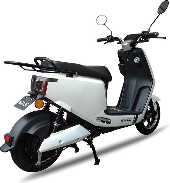 ESCOO Cida Wit - Elektrische scooter/brommer - 45km/h - 1200W Motor ...