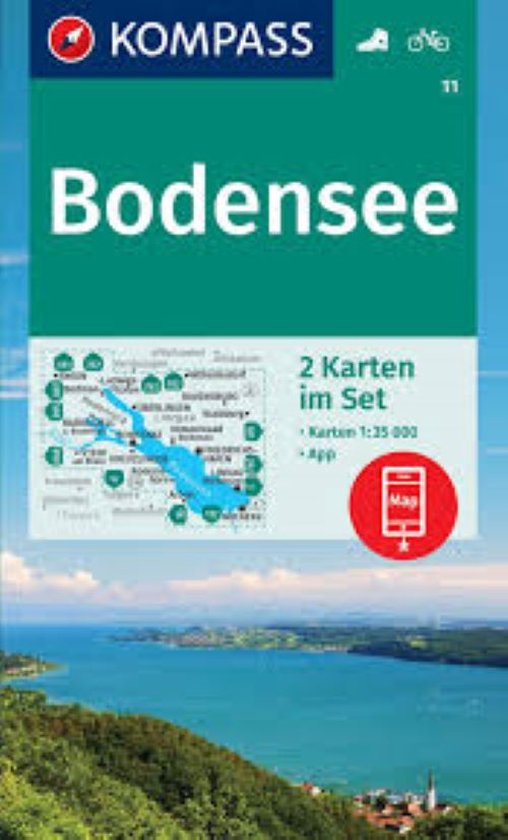 KOMPASS Wanderkarten-Set 11 Bodensee (2 Karten) 1:35.000 | bol