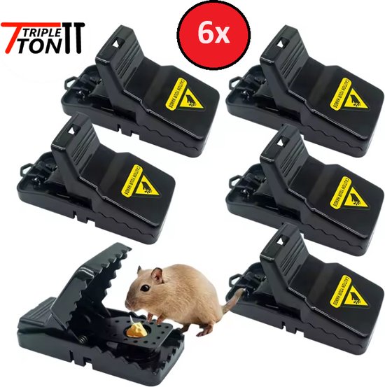 Tripleton Muizenval - 6 Stuks - Muizenvallen voor binnen en buiten ...