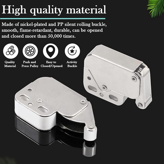 2 Stks Mini Latch Automatische Lente Catch, Touch Catch Latch Lock Push ...