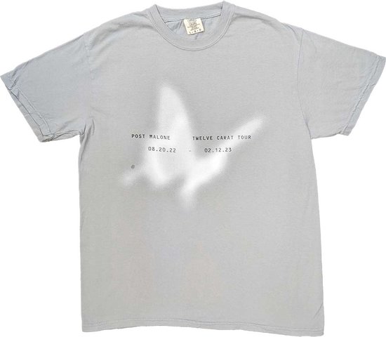 Post Malone - Butterfly Heren T-shirt - S - Grijs | bol