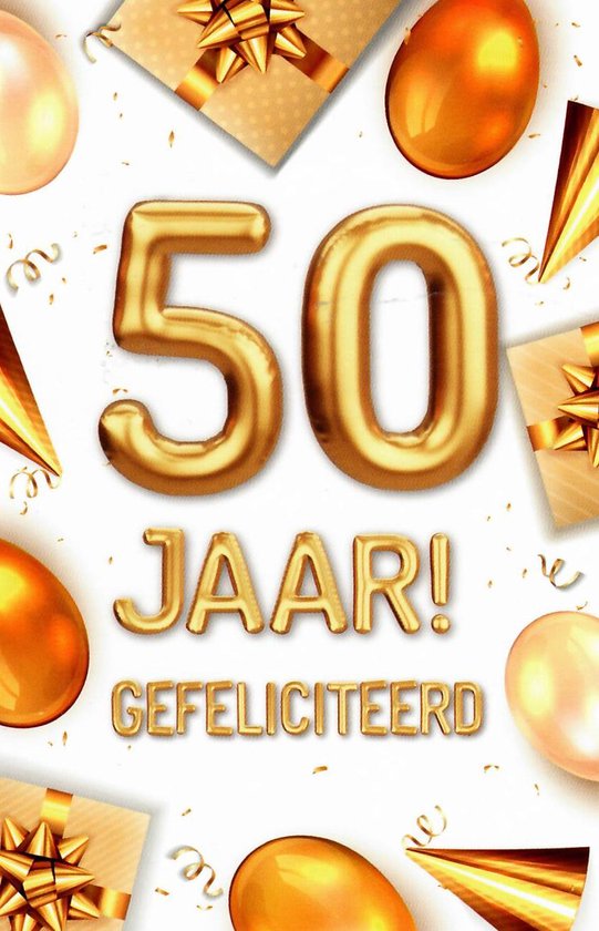 Wenskaart | 10 stuks | 50 jaar! gefeliciteerd | bol